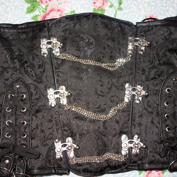 Intimates & Sleepwear | Black Waist Cincher Size 32 Cosplay Steampunk ...